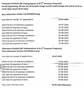 BZU Multan Admission 2024 Last Date and Fee Structure
