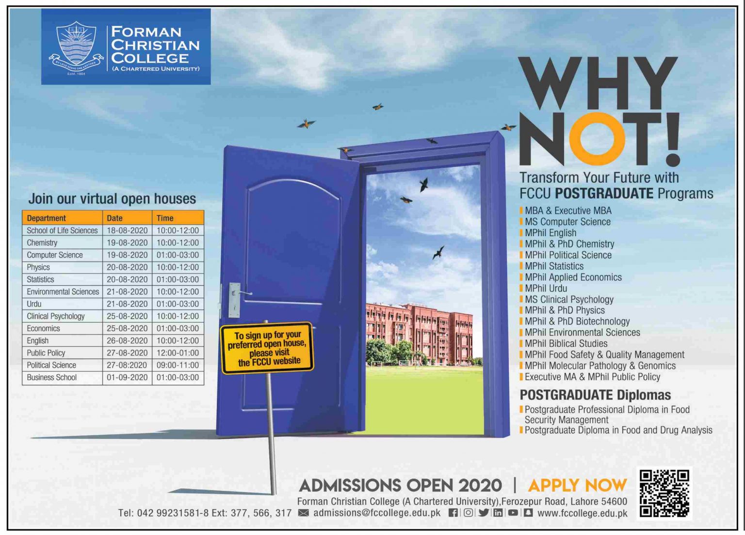 FC College Lahore Admission 2021 Last Date and Fee Structure [Complete ...