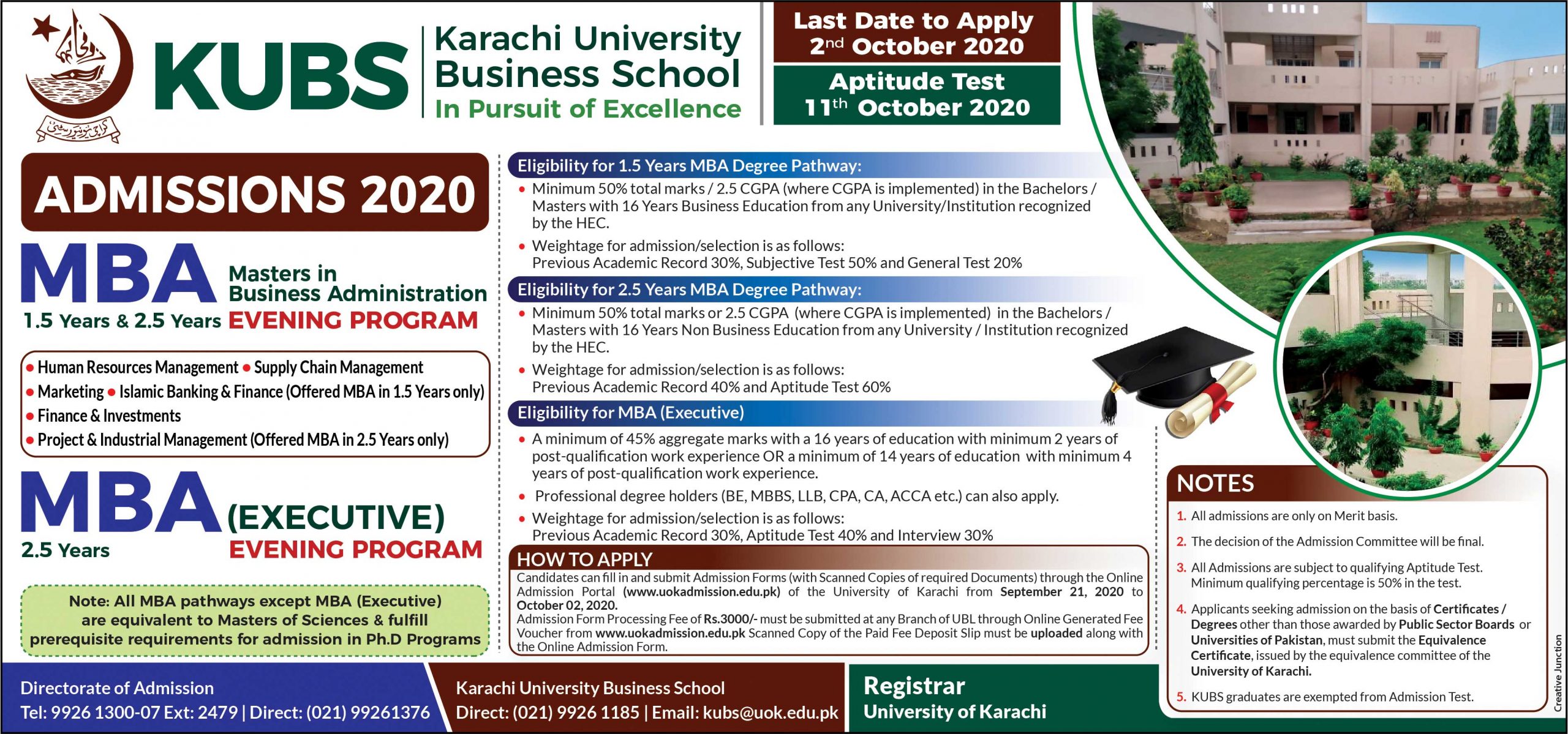 UOK University of Karachi Admission 2020 Last Date, Fee Structure and ...